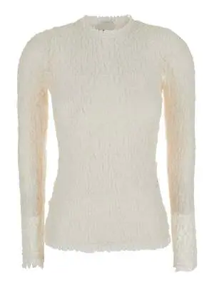 ISABEL MARANT ÉTOILE ISABEL MARANT Brany Lace Trim Top