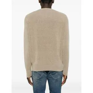 Avant Toi Crew Neck Knit Jumper - Cream