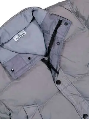 Stone Island Quilted High Neck Down Jacket - Gray