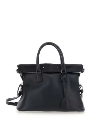 MAISON MARGIELA Crossbody Bag With Calf Details, Black Color And - Multicolor