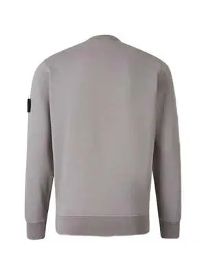Stone Island Compass Logo Crewneck Sweatshirt - Gray