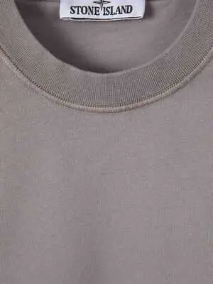 Stone Island Compass Logo Crewneck Sweatshirt - Gray