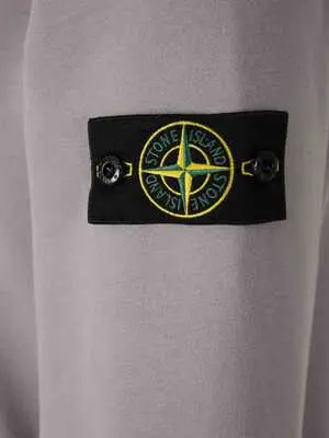 Stone Island Compass Logo Crewneck Sweatshirt - Gray