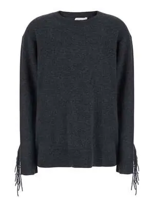 P.a.r.o.s.h P.A.R.O.S.H. Cashmere Sweater With Frayed Details Gray