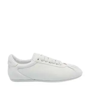 Dolce & Gabbana Calf Leather Soft Ballet Sneakers - White