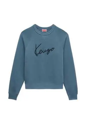 Kenzo Embroidered Logo Crewneck Sweatshirt - Gray