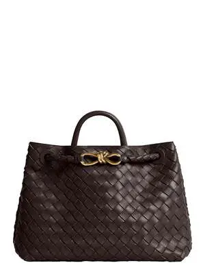 Bottega Veneta Handbag 'andiamo' Medium With Knot Detail On The Front In Brown Leather For - Multicolor
