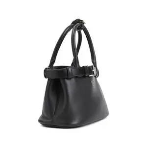 Prada Calf Leather Grained Textured Buckled Shoulder Bag