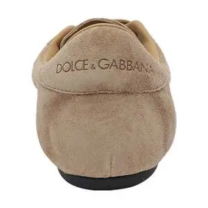 Dolce & Gabbana Suede Lace-up Ballet Sneakers - Cream