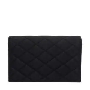 Saint Laurent Satin Paris Wallet With Chain