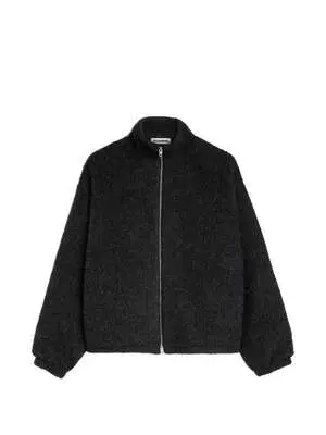 JIL SANDER Zip-up Wool-blend Fleece Sweater