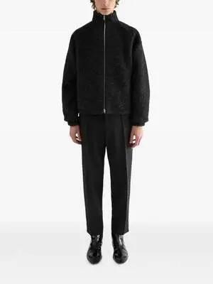 JIL SANDER Zip-up Wool-blend Fleece Sweater