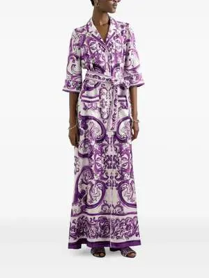 Dolce & Gabbana Printed Silk Midi Dress
