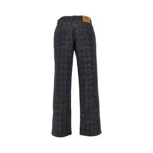 Burberry Check Denim Loose Fit Jeans