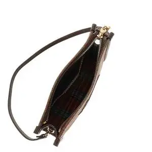 Etro Paisley Pouch With Pegaso Embroidery - Brown