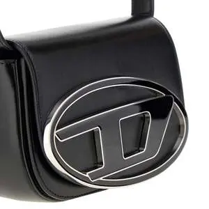 DIESEL® Leather '1dr' Shoulder Bag - Black