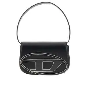 DIESEL® Leather '1dr' Shoulder Bag - Black