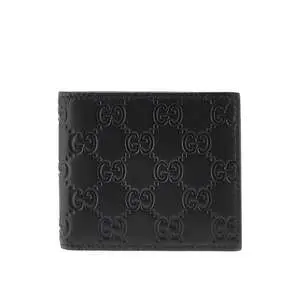Gucci Gg Emblem' Leather Bi-fold Wallet - Black