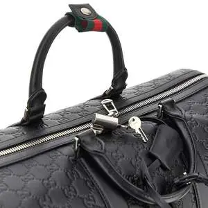 Gucci Leather Medium 'gg Emblem' Duffle Bag