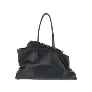 Attico Leather Medium 'la Passeggiata' Bag - Black
