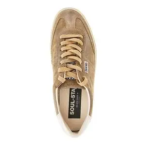 GOLDEN GOOSE Soul-star Suede Leather Sneakers - Cream