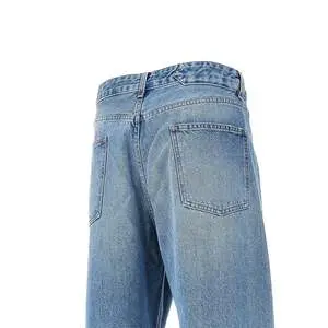Jacquemus Mirada Wide Leg Denim Pants - Blue