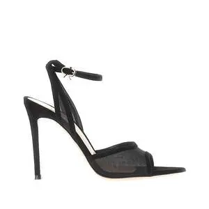 GIANVITO ROSSI Dorotea Tulle And Suede Sandals - Black