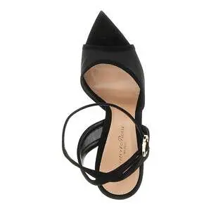 GIANVITO ROSSI Dorotea Tulle And Suede Sandals - Black