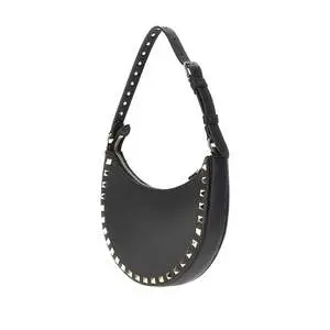 Valentino Garavani Rockstud Grained Leather Mini Hobo Bag