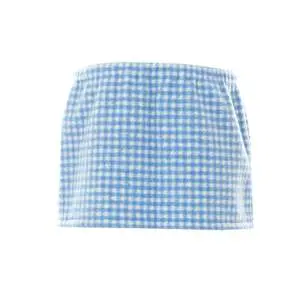 Miu Miu Vichy Fleece Mini Skirt With Embroidered Logo