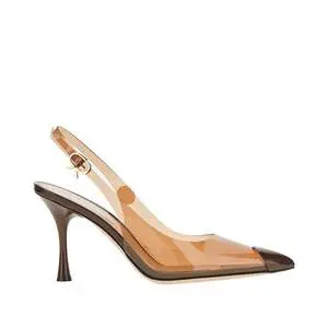 GIANVITO ROSSI Diana Plexi Slingback Pumps - Brown