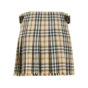Burberry Check Wool Mini Skirt