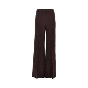 Victoria Beckham Alina' Wool Flannel Pants - Red