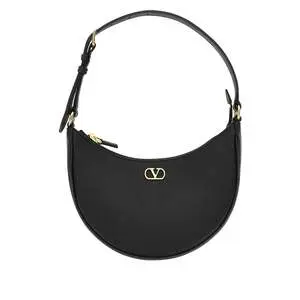 Valentino Garavani Vlogo Signature' Mini Hobo Bag - Black