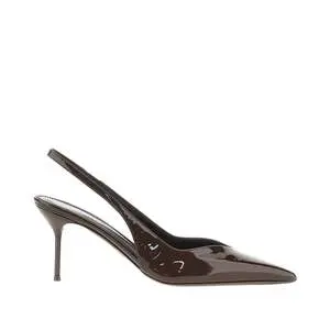 Paris Texas Patent Leather Slingback Pumps - Brown