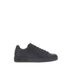 Dolce & Gabbana Portofino' Leather Sneakers - Black