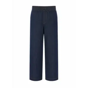 Loewe Anagram Logo Drawstring Denim Pants - Blue