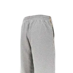 Burberry Wide Leg Sweatpants With Check Detail