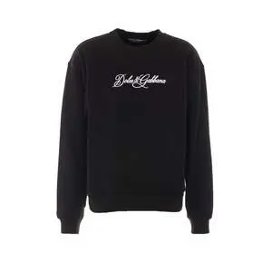 Dolce & Gabbana Embroidered Logo Crewneck Sweatshirt - Black