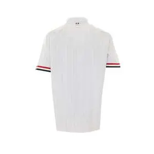 Thom Browne Logo Striped Oxford Short Sleeves Shirt