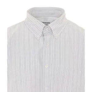 Thom Browne Logo Striped Oxford Short Sleeves Shirt