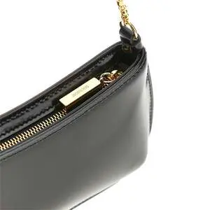 Jacquemus Small 'bisou Chaine' Leather Bag - Black