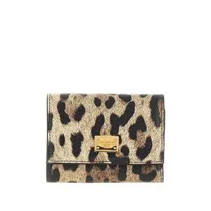 Dolce & Gabbana Leopard-print Leather French Flap Wallet - Multicolor