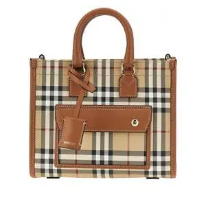 Burberry Mini Freya Tote Bag - Cream