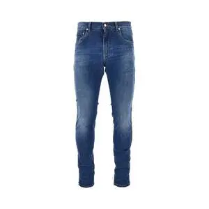 Dolce & Gabbana Slim Fit Stretch Denim Jeans With Whiskering - Blue