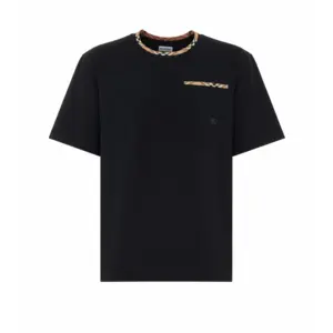 Burberry Check Trim T-shirt - Black