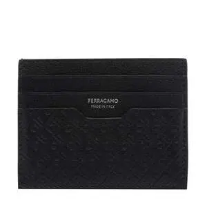 FERRAGAMO Monogram Cards Holder - Black