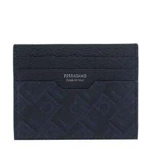 FERRAGAMO Monogram Cards Holder - Blue