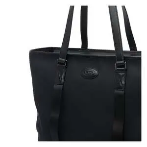TOD'S Medium Fabric And Leather Shopping Bag With Logo