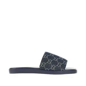 Gucci Gg Denim Slides - Blue